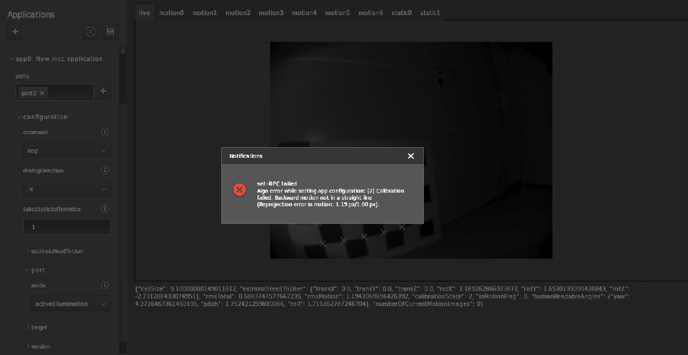 Motion Camera Calibration — O3R documentation